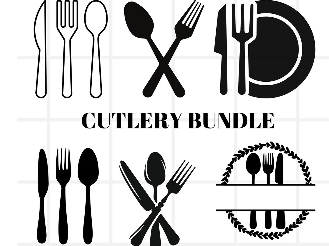 Cutlery SVG\ SVG Files for Cricut\ Kitchen Svg\ Food Svg\ Dining ...