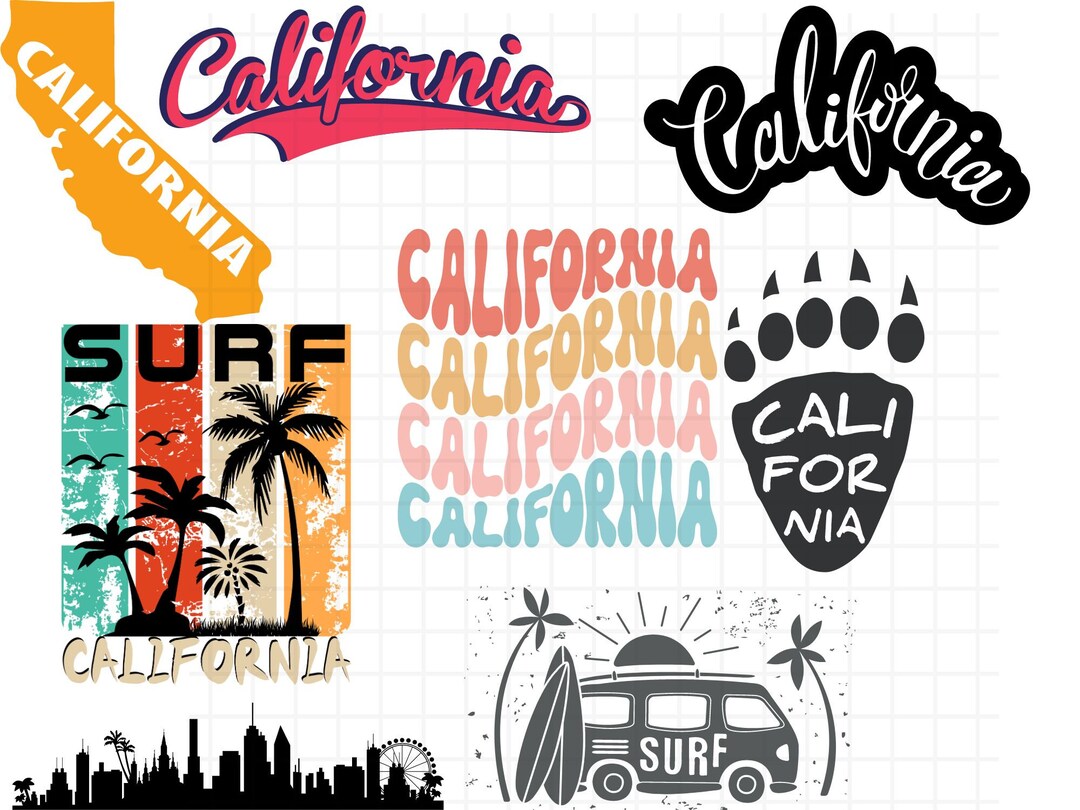 California SVG Bundle\ California State SVG\ California Outline SVG ...