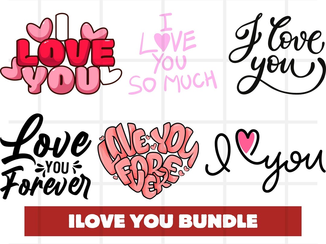 I Love You Svg \ Png\ I Love You Svg Bundle\ I Love You Clipart\ Svg ...