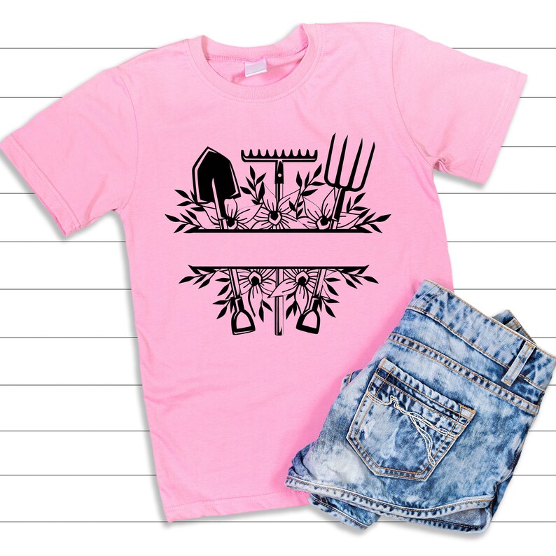 Garden Split Monogram Frame Svg Farm Decal Split Monogram Frame ...