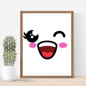 Kawaii Faces SVG Bundle\ Cute Face Clipart\ Cartoon Emoji Face Svg ...