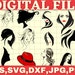 Woman SVG Hat SVG Eyelash SVG Hair Svg Face Svg Female Svg Bundle for ...