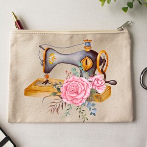 Watercolor Floral Sewing Machine PNG\ Floral Sewing Machine Clipart ...