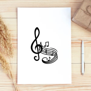 Music Notes Swirl Digital Cut File SVG\ for Cricut Silhouette\ Cutting ...