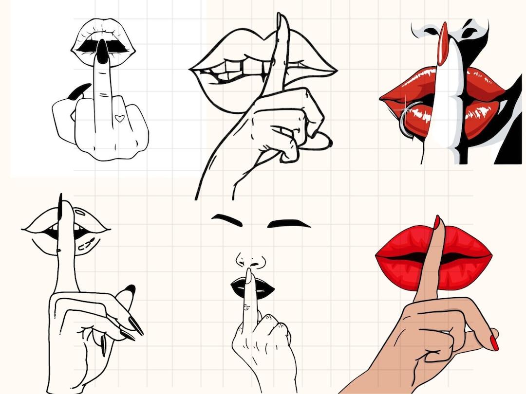 Middle Finger Lips SVG\ Middle Finger Lips Cricut\ Middle Finger PNG ...
