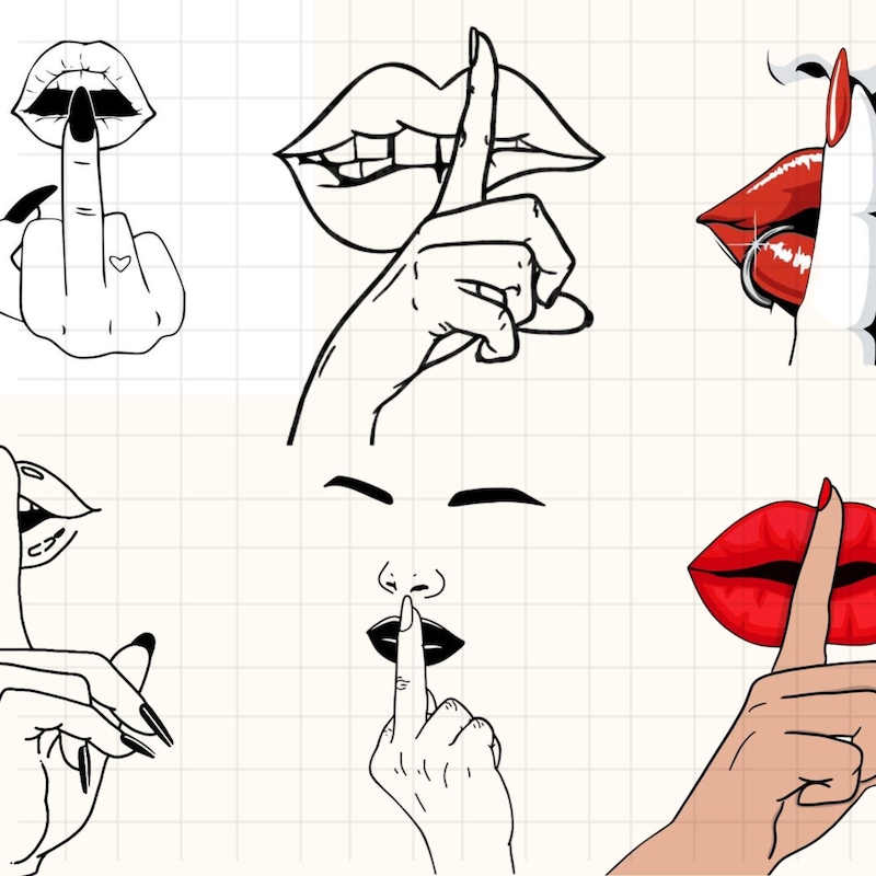 Middle Finger Red Polish Svg - Etsy