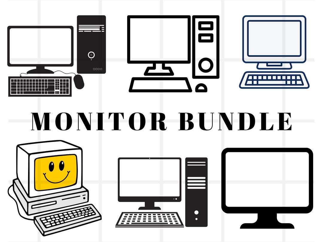 Computer Monitor SVG\ Computer Svg\ Monitor Svg\ Clipart\ Cut Files for ...