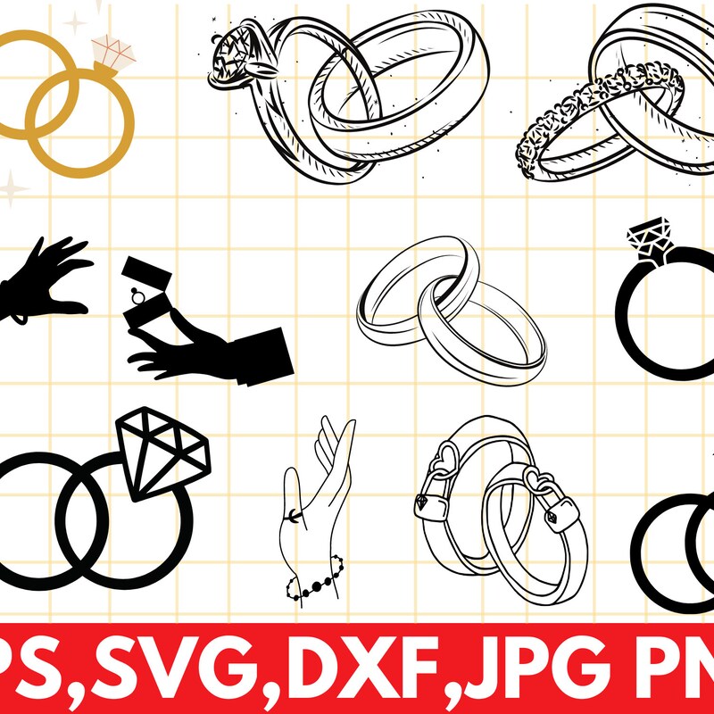 Wedding Ring Svg - Etsy