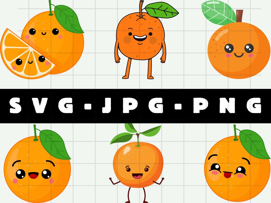 Orange Svg\ Cute Orange Svg\ Fruit Clipart\ Orange Design\ Orange Cut ...