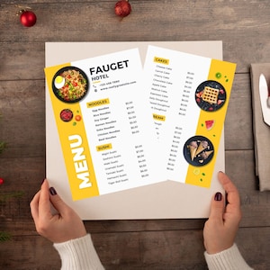 Restaurant Menu Template\ Food Menu Template\ Editable Restaurant Food ...