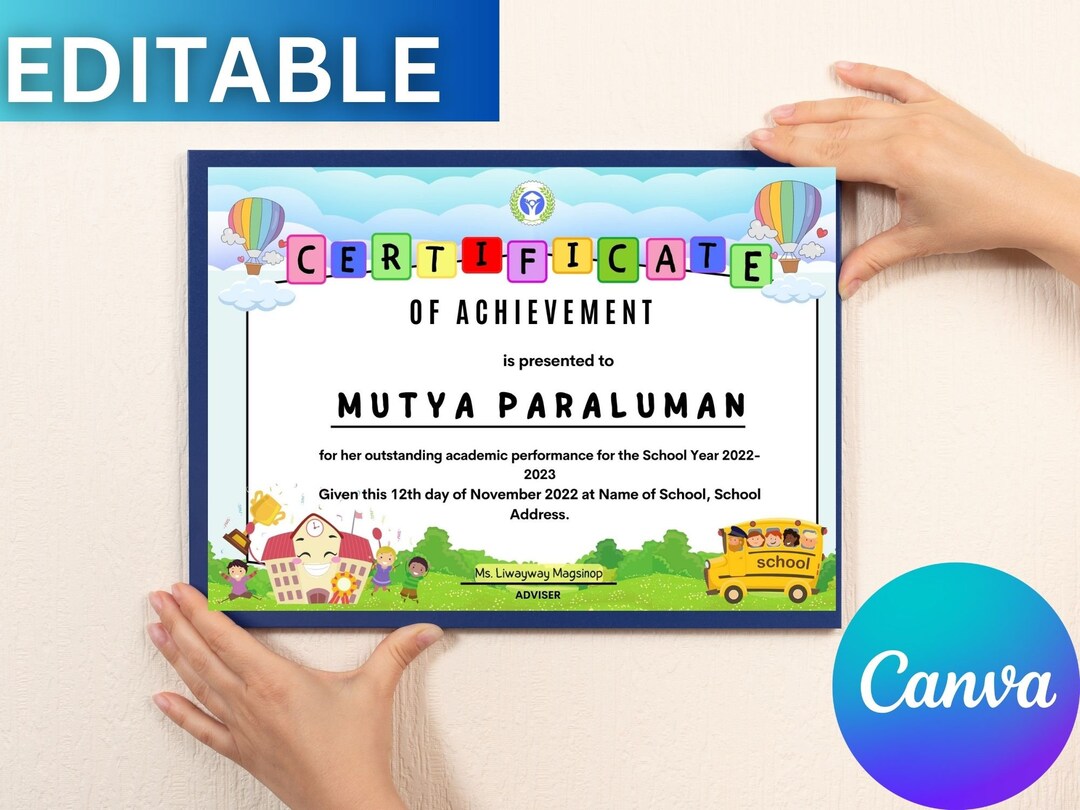 Kids Certificate of Achievement Preschool Certificate Printable ...