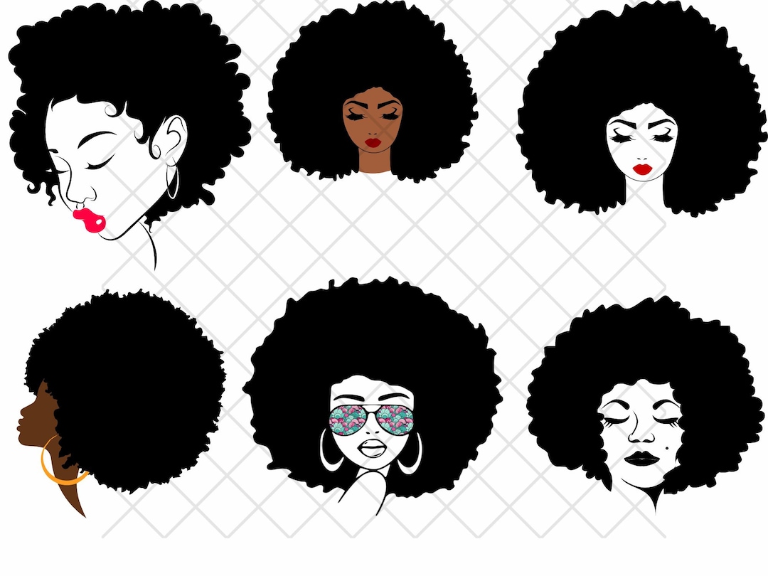 Afro Woman SVG\ Afro Girl Svg\ Afro Queen Svg\ Afro Lady Svg\ Curly ...