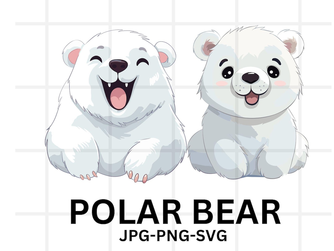Polar Bear SVG\ Polar Bear Png\ Polar Bear Clipart\ Polar Bear Vector ...