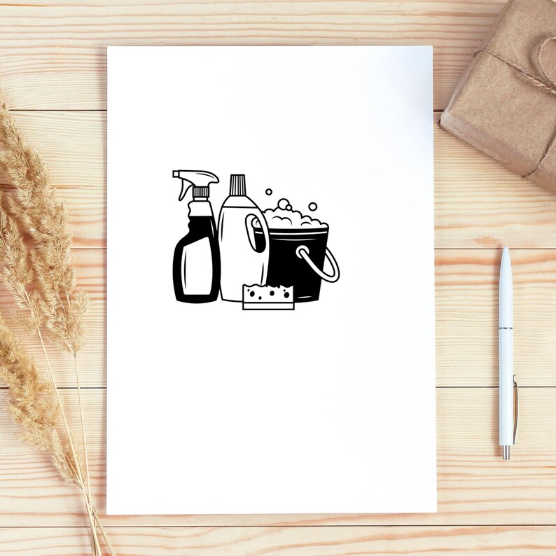 Cleaning Products Svg Sponge Svg Bucket Svg Cleaning Clipart Cleaning ...