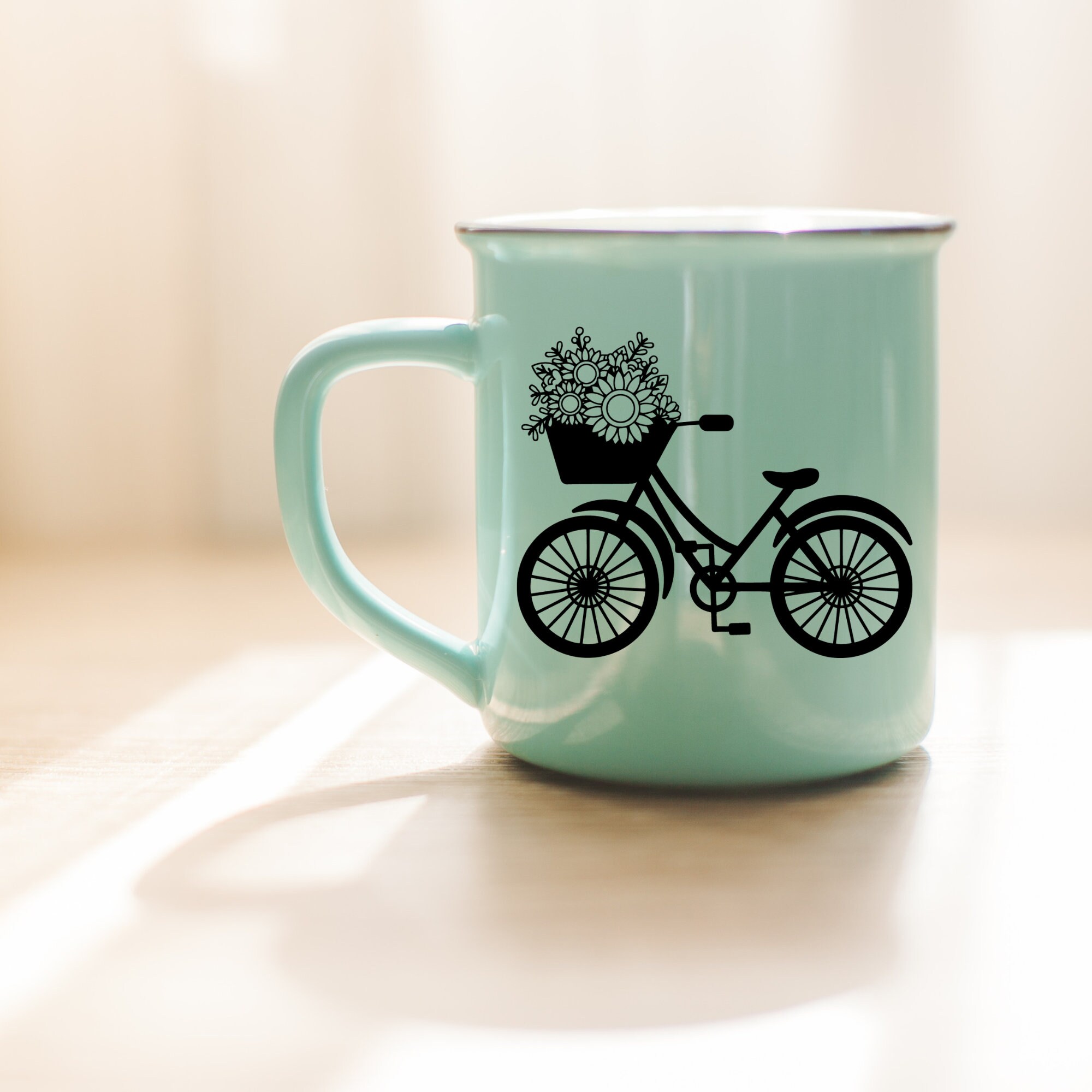 Floral Bicycles Clipart Set VINTAGE BICYCLE in SVG Cycling - Etsy