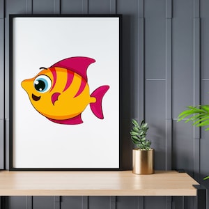 Cartoon Fish Svg\ Fish Svg\ Sea Clipart\ Fishing Clipart\ Ocean Clipart ...