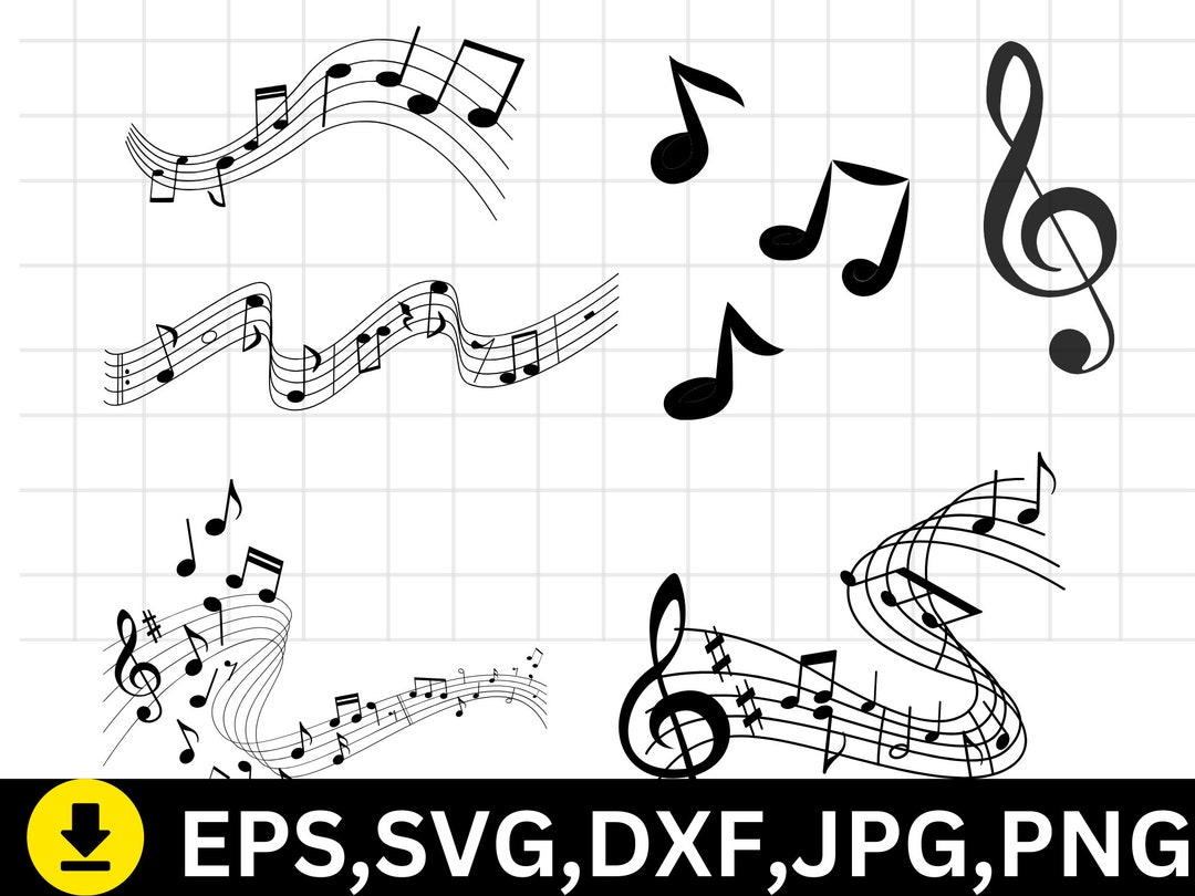 Music Notes SVG\ Musical Notes Clipart\ Music Lover Svg Files for ...