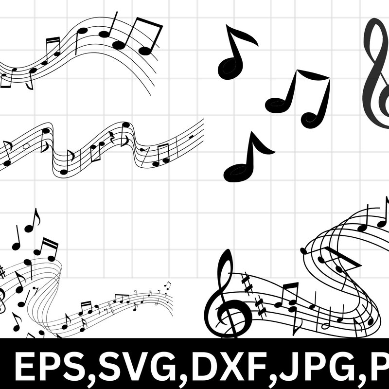Musical Notes Svg - Etsy