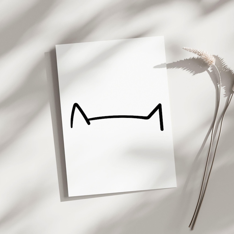 Cat Ears Line Drawing Bundle\ Cat Breeds Ears\ Kitten Svg\ Line Drawing ...
