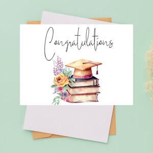 Printable Graduation Card\ Congratulations Graduate\ Folding Graduation ...