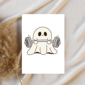 Working on My Booty\ Boo Ghost Lifting Weights Halloween SVG\ Cute ...