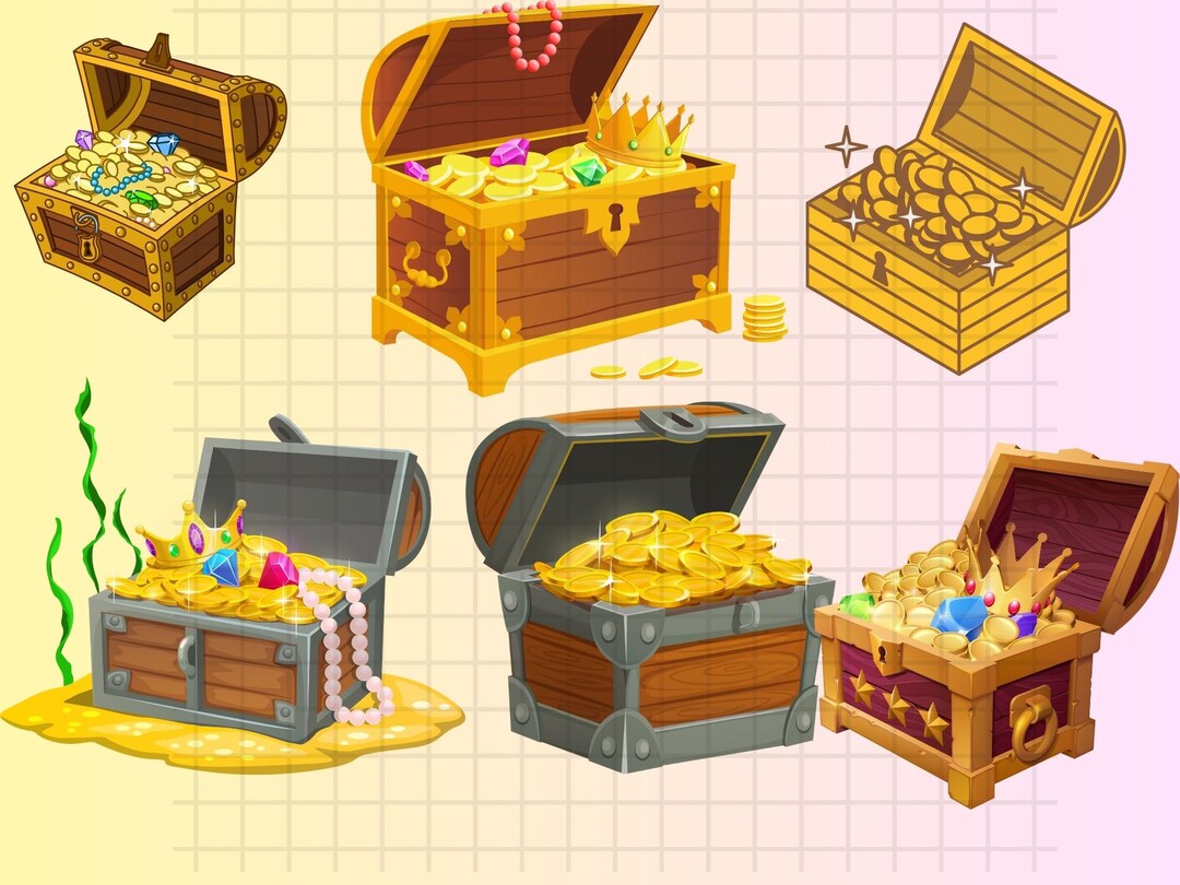 Treasure Chest SVG\ Pirate Clip Art Cut File Silhouette\ Png Jpg ...