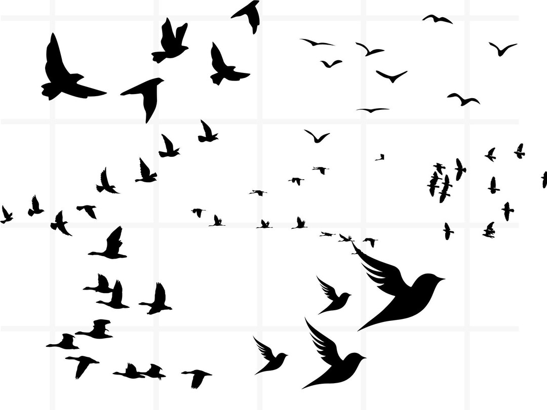 Flying Crow Silhouettes\ Flying Crows SVG\ Flying Crow SVG Bundle ...