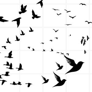 Flying Crow Silhouettes\ Flying Crows SVG\ Flying Crow SVG Bundle ...