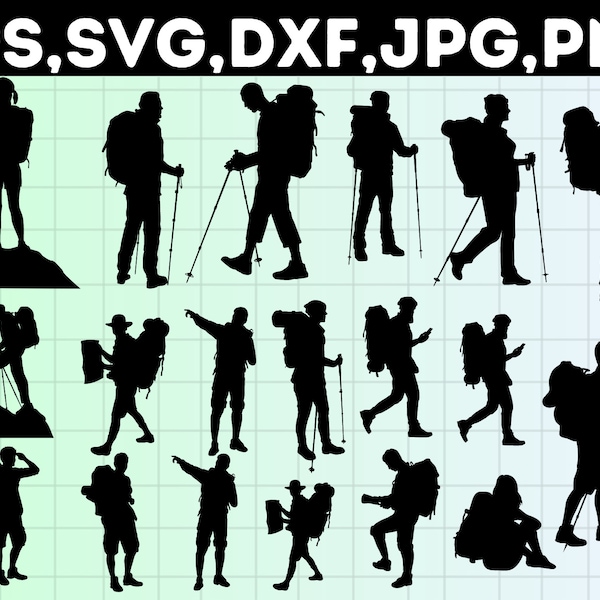 Hiking Svg - Etsy