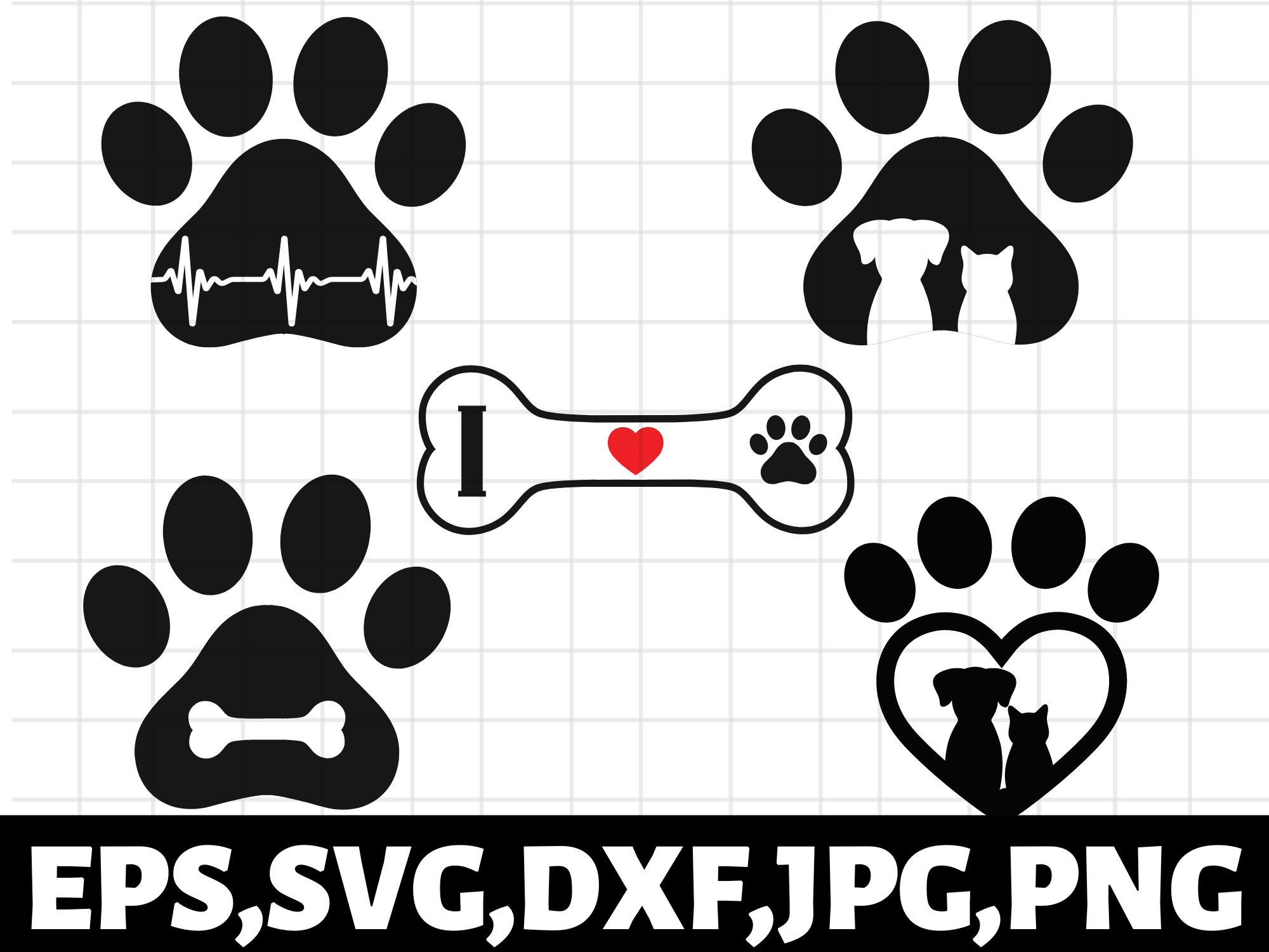 Veterinarian Vet Doctor Animals Pet Paw Print Stethoscopes Hospital ...