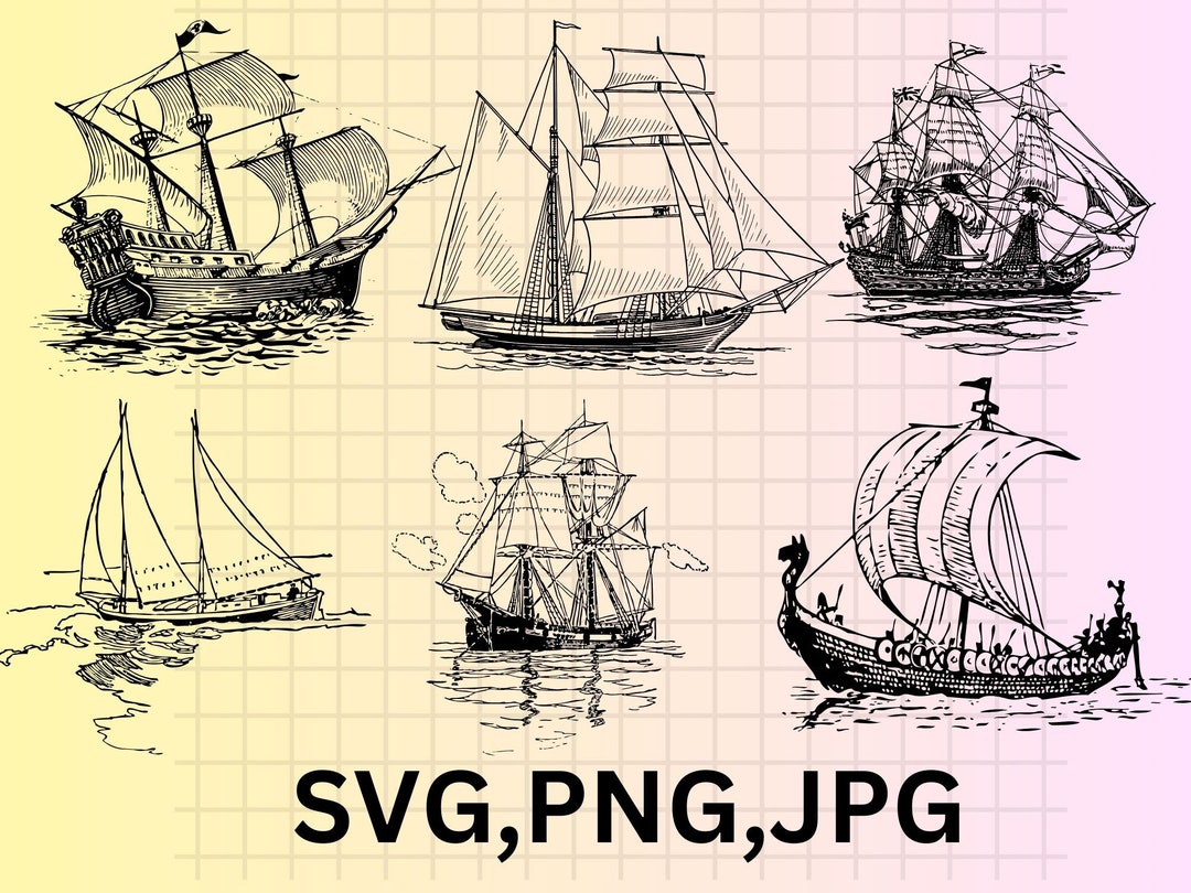 Ship SVG Bundle\ Cruise Svg\ Yacht Svg\ Vector Files\ Png\ Svg\ Ready ...