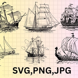 Ship SVG Bundle\ Cruise Svg\ Yacht Svg\ Vector Files\ Png\ Svg\ Ready ...