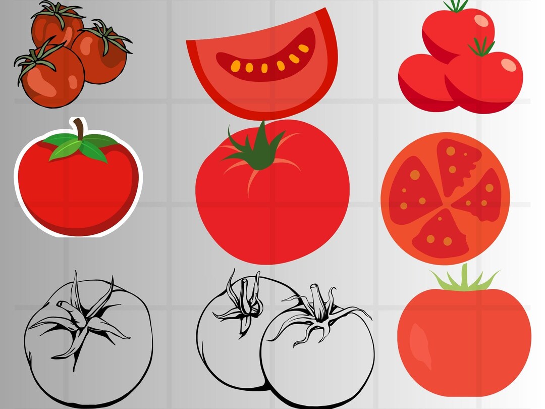 Tomato SVG\ SVG Files for Cricut\ Tomato Clipart Image\ Tomato PNG ...