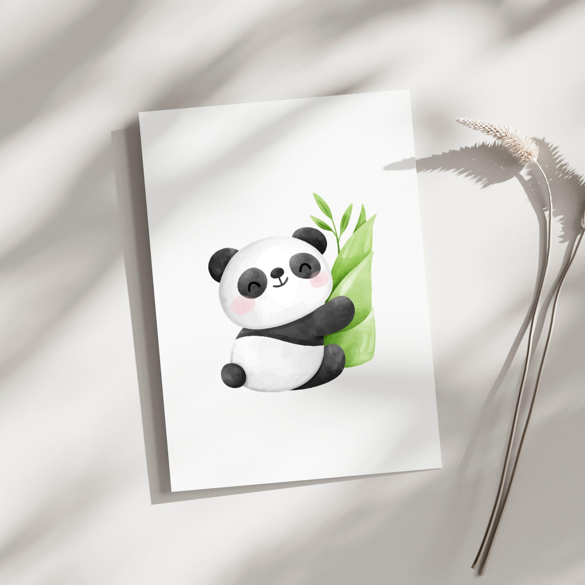 Panda\ Little Animals Watercolor Clipart\ Watercolor\ Bear Panda Cub ...
