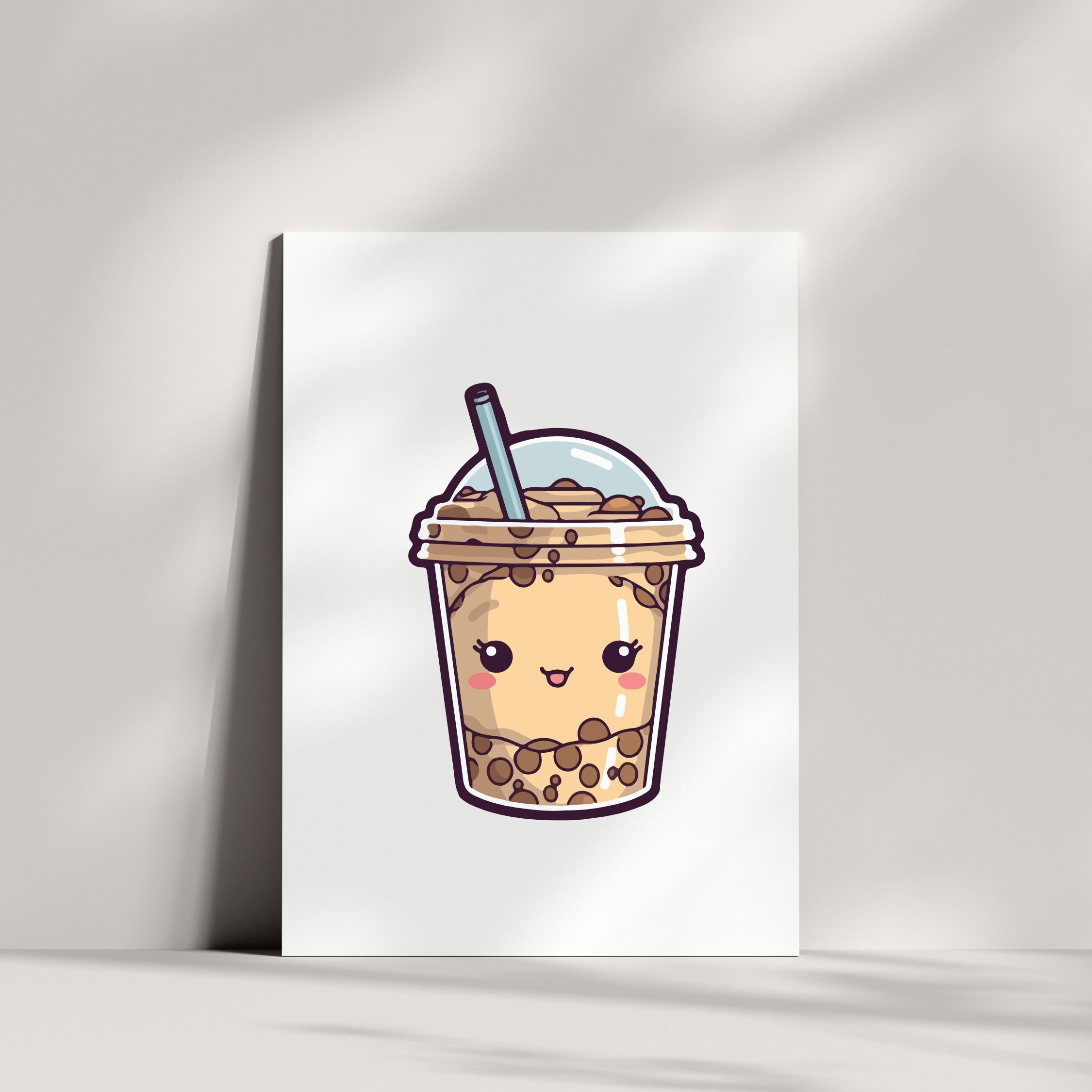 Bubble Tea Svg\boba Tea Layered\cut File Kawaii\drink Cute Food\boba ...