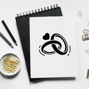 Marriage Rings Svg Bundle\ Ring Svg\ Wedding Svg\ Clipart\ Silhouette ...