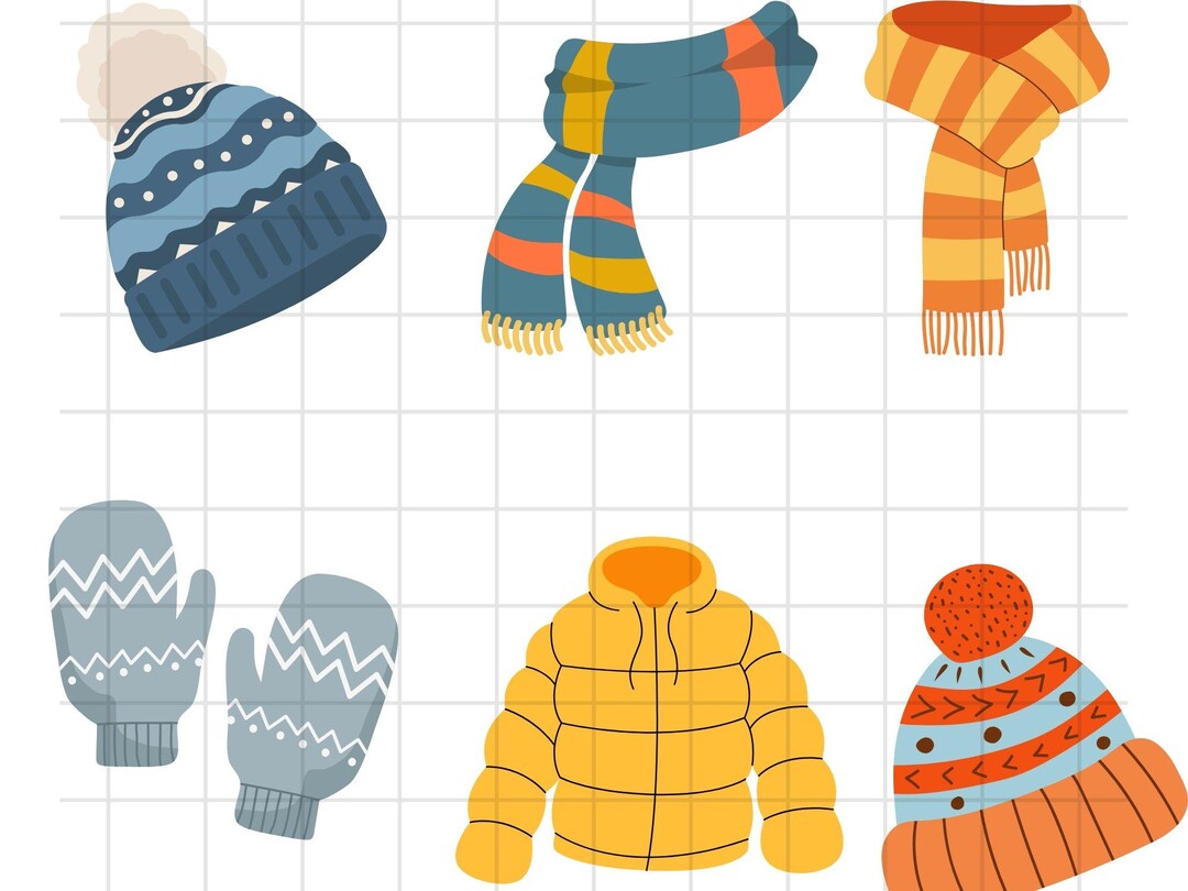Winter Clothing Clipart\ Clothes Digital Clipart\ Winter Clipart ...