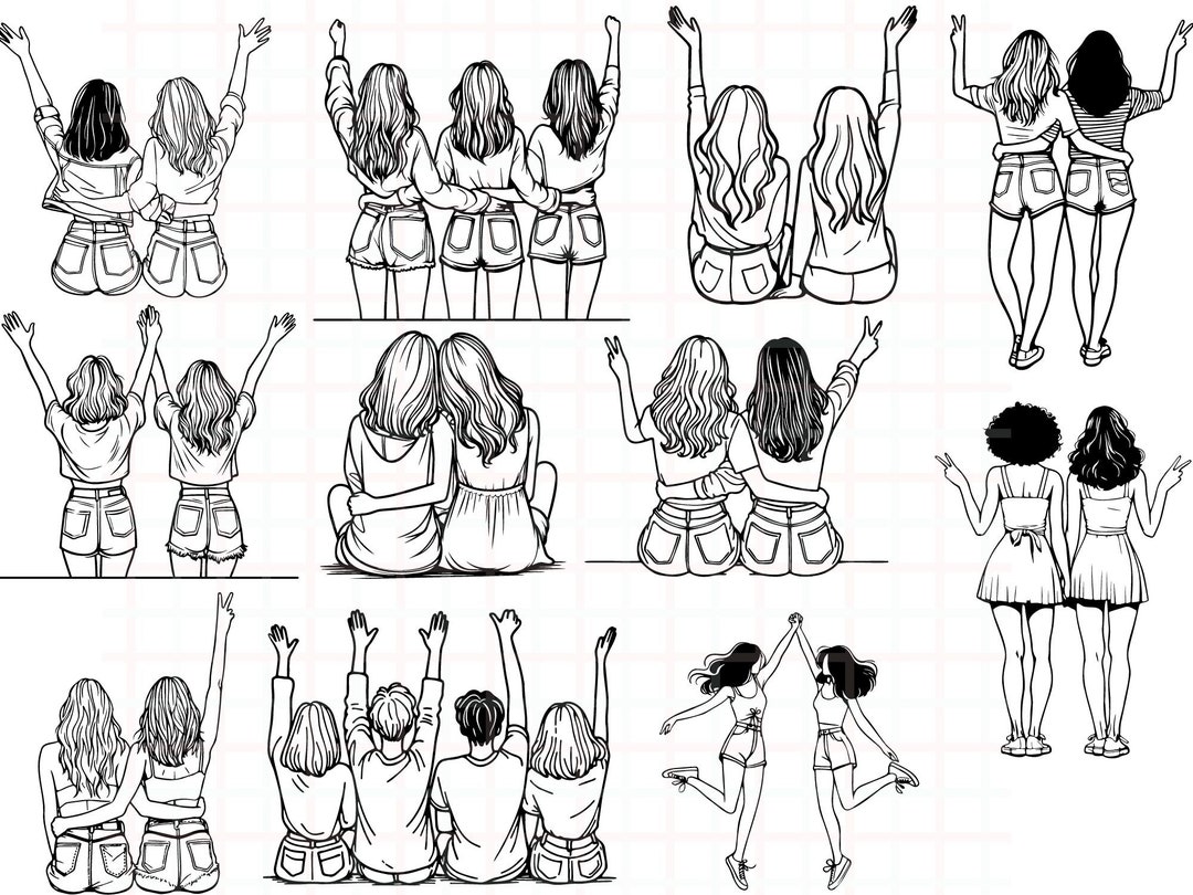 Best Friends Svg Bundle\ Friendship Day\ Besties Svg\ Bestie Squad Svg ...