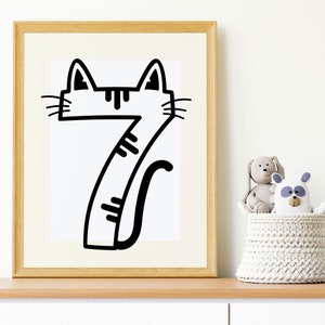 Cat Birthday Numbers\ Birthday SVG\ Ages Kitty\ Cut Files Party\ Kitten ...