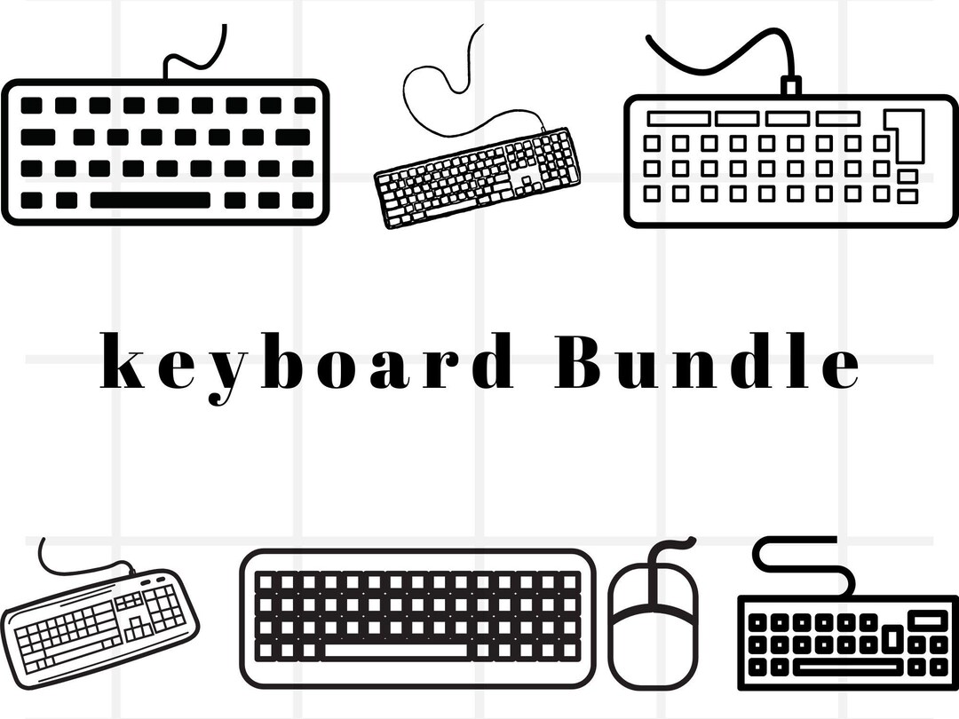 Computer Keyboard SVG\ Computer Keyboard Clipart\ Computer Files for ...