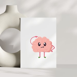 Cute Brain Character Digital Clip Art for Scrapbooking Card Making ...