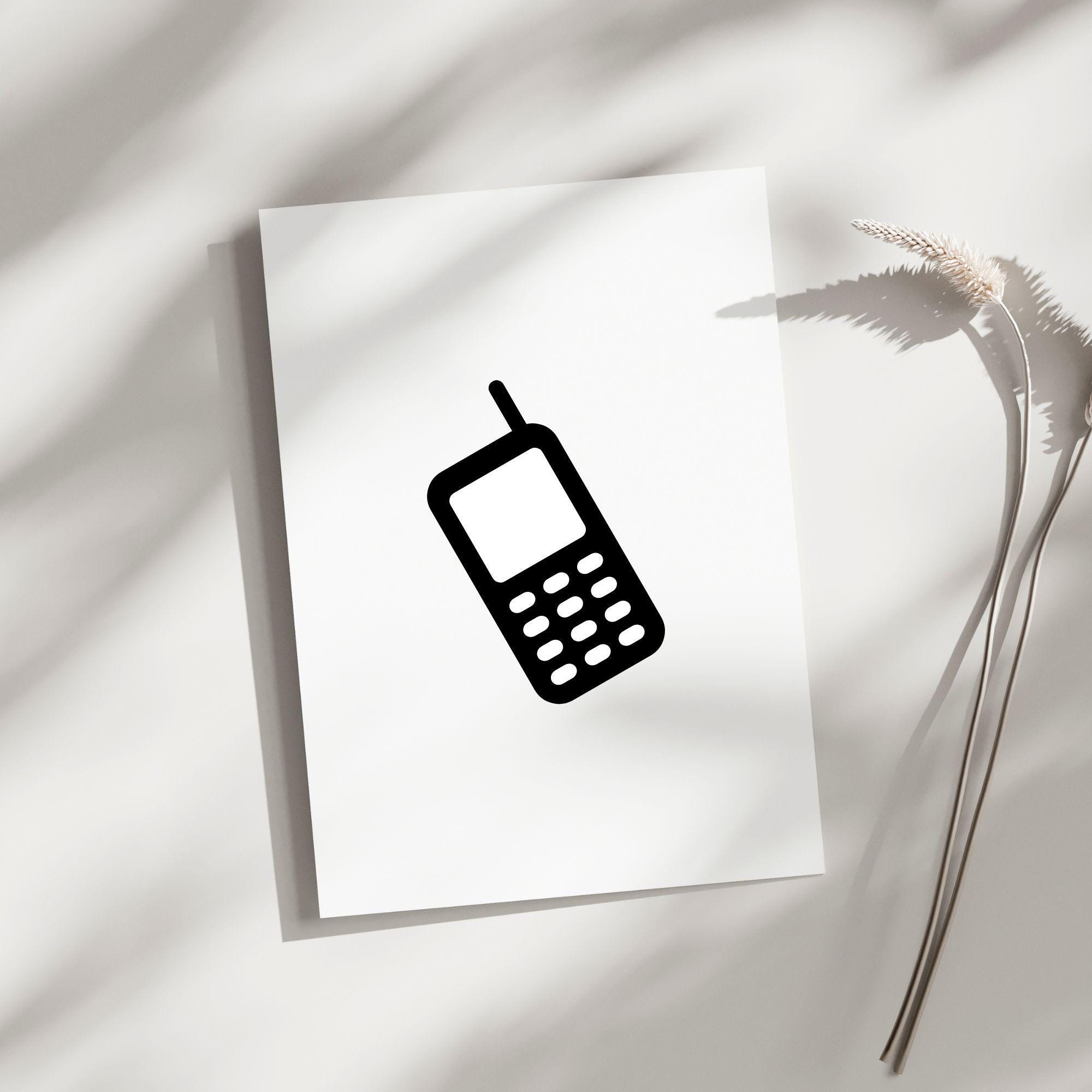 Retro Mobile Phone Outline SVG\ Cell Phone Svg\ Phone Clipart\ Phone ...