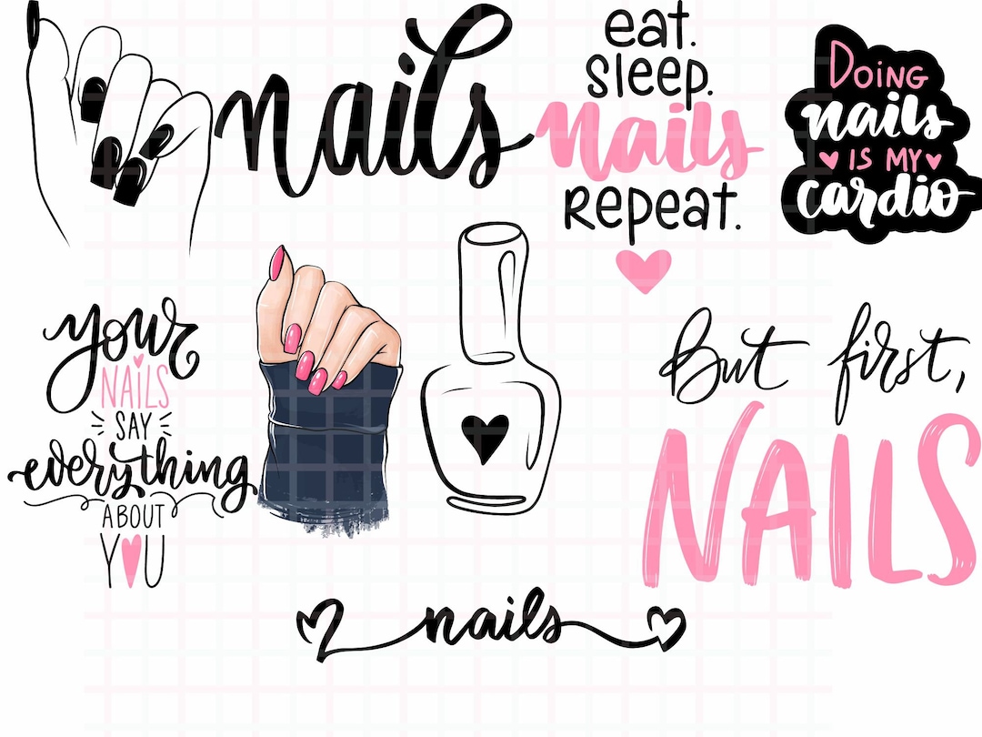 Nail Tech SVG Bundle\ Nail Artist SVG Cut File\ Girl Hand Svg\ Nail Art ...