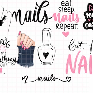 Nail Tech SVG Bundle\ Nail Artist SVG Cut File\ Girl Hand Svg\ Nail Art ...