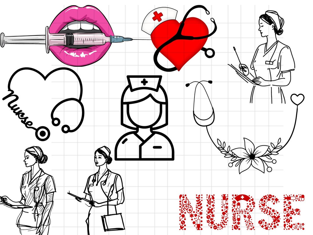 Nurse Icons SVG Bundle\ Nurse Quotes SVG\ Doctor Svg\ Nurse Svg Heart ...