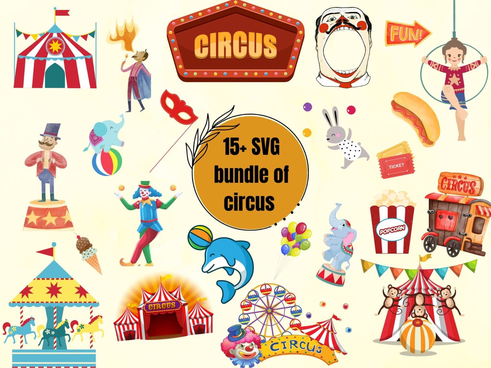 Carnival Svg Circus Svg Bundle Mega Carnival Svg Bundle Carnival Png ...