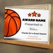 Basketball Award Certificate Editable Canva Template Printable Award ...