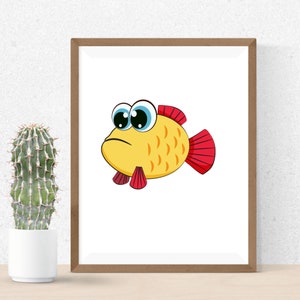 Cartoon Fish Svg\ Fish Svg\ Sea Clipart\ Fishing Clipart\ Ocean Clipart ...