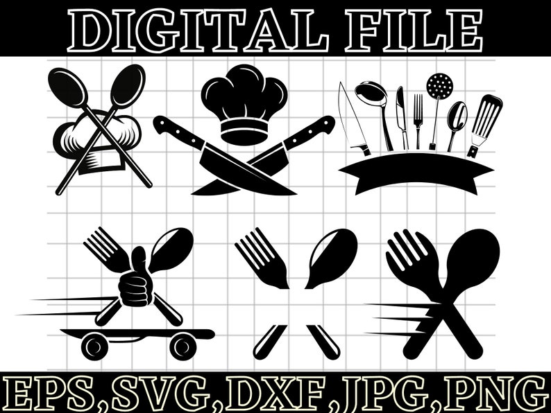 Chef Tools Svg Chef Svg File Chef Hat Svg Cooking Svg Kitchen Svg Cook ...