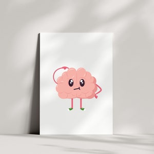 Cute Brain Character Digital Clip Art for Scrapbooking Card Making ...